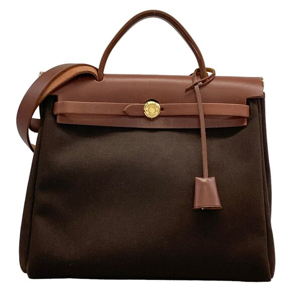 Hermès | Bags | Herms Herbag Pm Handbag Toile Officier Box Calf | Poshmark